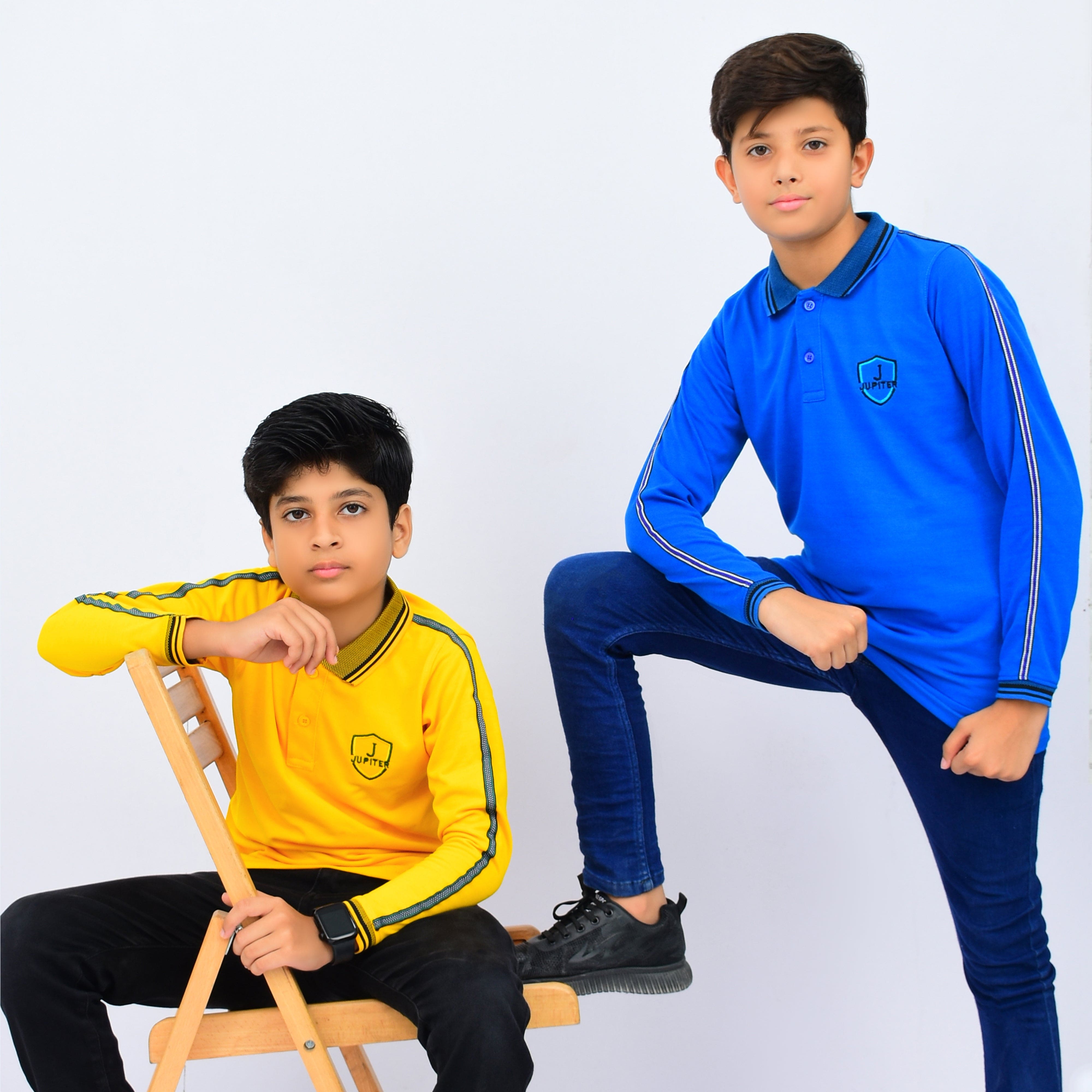 Jupiter Jackpot Kids Long Sleeves Cotton Polo – Deeds.pk