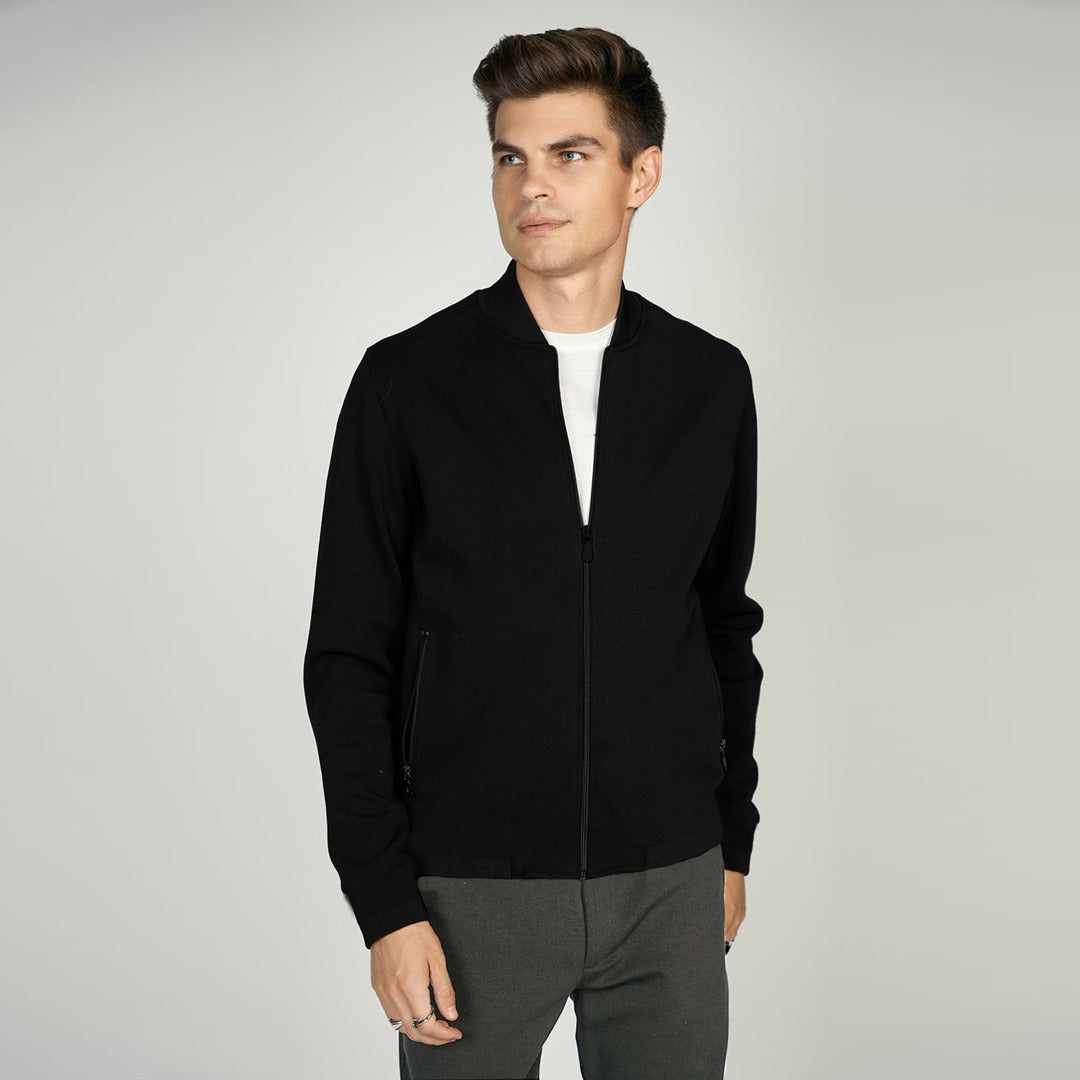 Imported Midnight Crest Woolen Bomber Jacket For Men – Deeds.pk