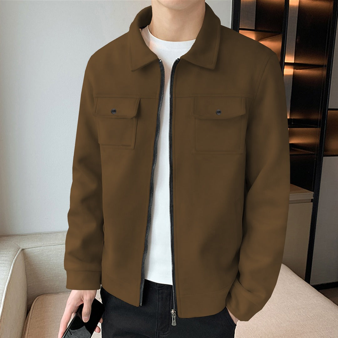 Jupiter Luxurious Soft Shell Tow Pockets Bomber Jacket For Men – Deeds.pk