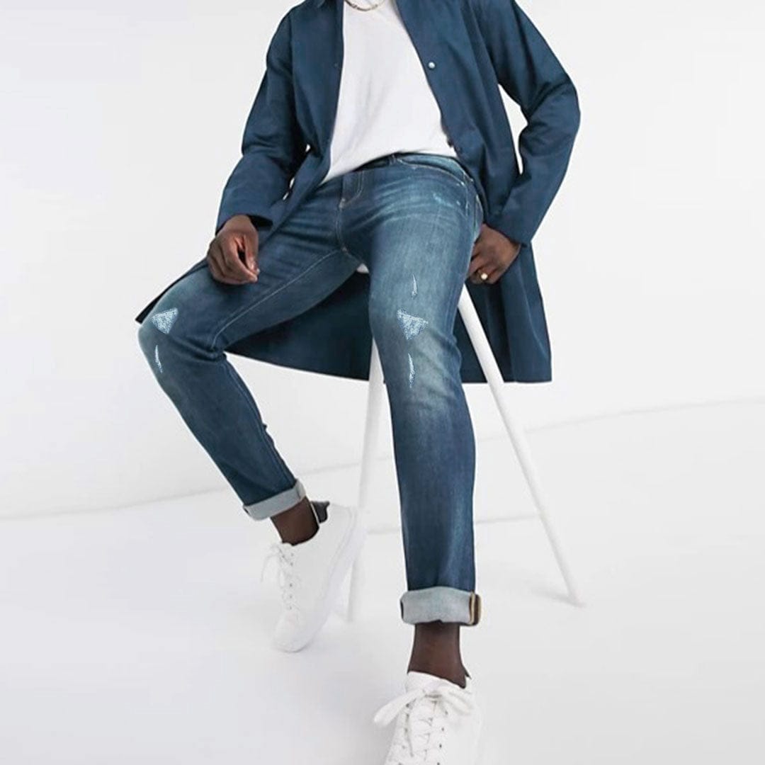 511 Cutt Label Ripped Comfort Flex Blue Denim – Deeds.pk